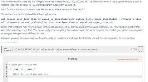 Solved Overview Practice Using Loops Lists And
