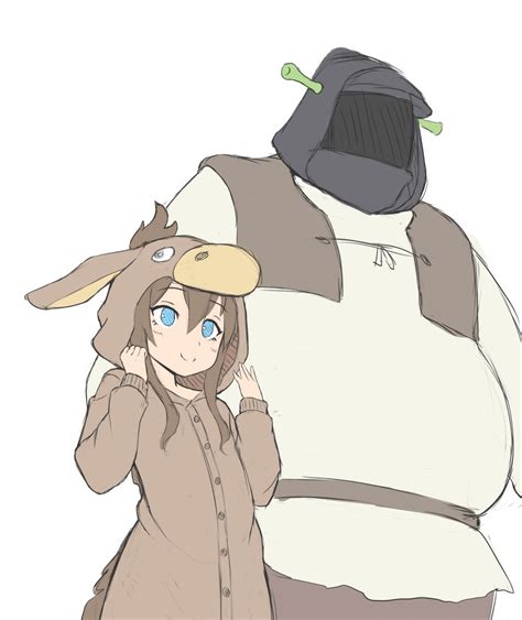 Doctor Amiya Shrek And Donkey Arknights And 1 More Drawn By Jalm
