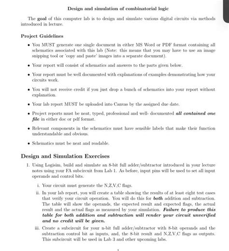 solved design and simulation of combinatorial logic the goal
