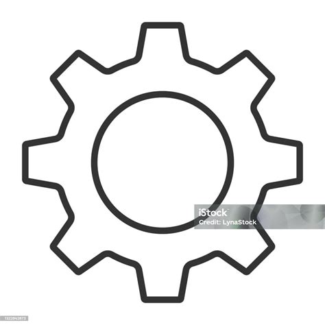 Icône De Vecteur Dengrenage Isolée Sur Fond Blanc Symbole De Mise En
