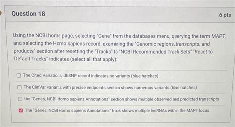 Solved Using The NCBI Home Page Selecting Gene From The Chegg