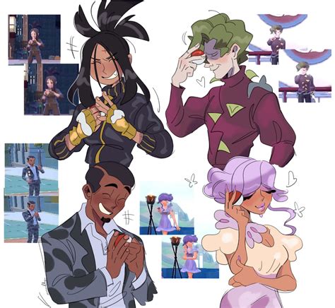 Dendra Brassius Tulip And Salvatore Pokemon And 1 More Drawn By