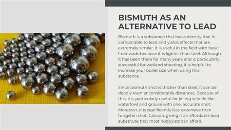 Ppt Environmental Benefits Of Bismuth Shot For Hunting In Canada