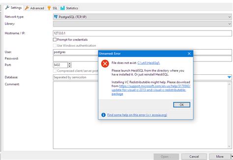 Spurious Error On New Postgresql Connection · Issue 1422 · Heidisqlheidisql · Github