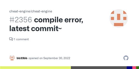Compile Error Latest Commit~ · Issue 2356 · Cheat Enginecheat Engine
