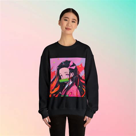 Demon Slayer Nezuko Crewneck Sweater Unisex Heavy Blend™ Etsy