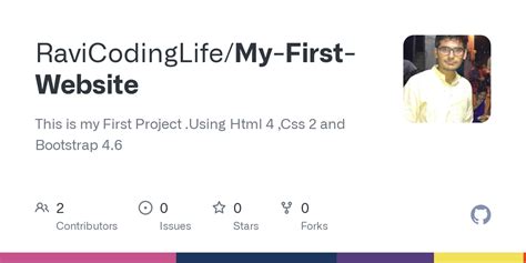 GitHub RaviCodingLife My First Website This Is My First Project Using Html Css And