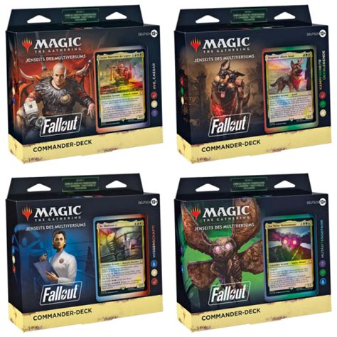 Fallout Commander Decks Alle 4 Deutsch Magic The Gathering Kaufen