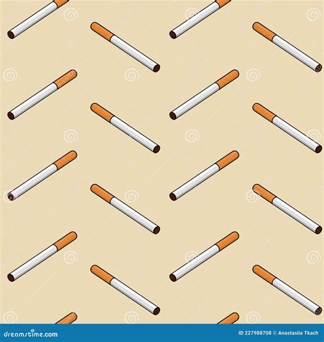 Cigarette Seamless Pattern Stock Vector Illustration Of Product 227988708