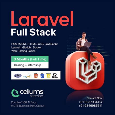 Celiums Techlab On Linkedin Master Laravel Full Stack In 3 Months Phpmysql Htmlcss