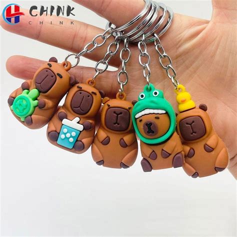 Chink Capybara พวงกุญแจ พวงกุญแจการ์ตูน Kawaii ของขวัญตกแต่งน่ารัก