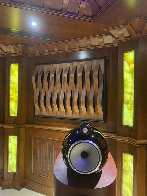 Curved Walnut Wall Art Sound Diffuser Etsy