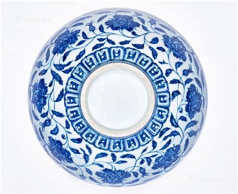 明宣德 青花缠枝牡丹纹大碗拍卖品 图片 价格 鉴赏 明代青花瓷器 雅昌艺术品拍卖网