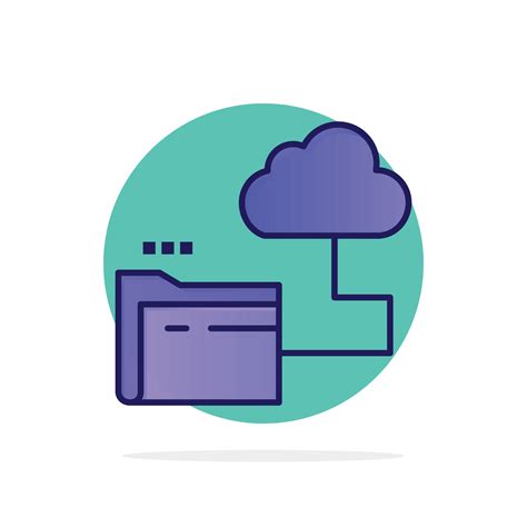 Cloud Folder Storage File Abstract Circle Background Flat Color Icon Vector Art At Vecteezy