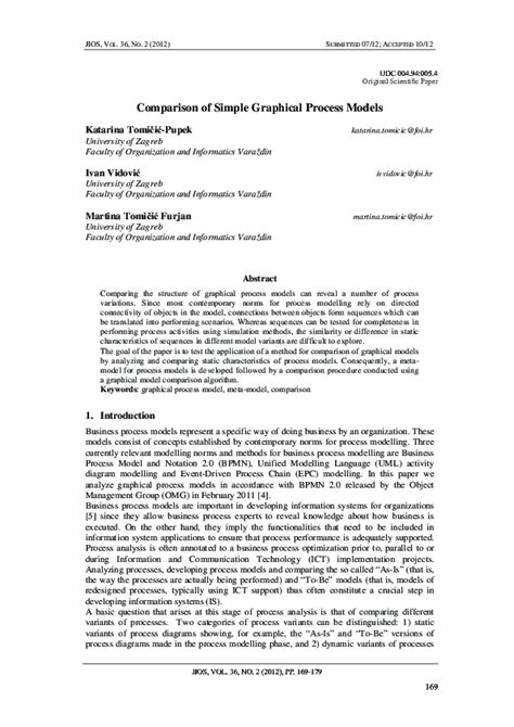 Pdf Comparison Of Simple Graphical Process Models
