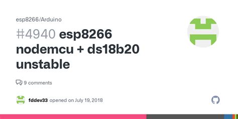 Esp8266 Nodemcu Ds18b20 Unstable Issue 4940 Esp8266 Arduino GitHub