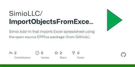 GitHub SimioLLC ImportObjectsFromExcelUsingEPPlus Simio Add In That Imports Excel Spreadsheet