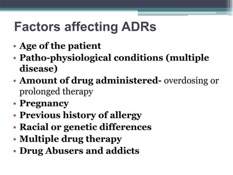 Adverse Drug Reactions ADR Introduction Pptx