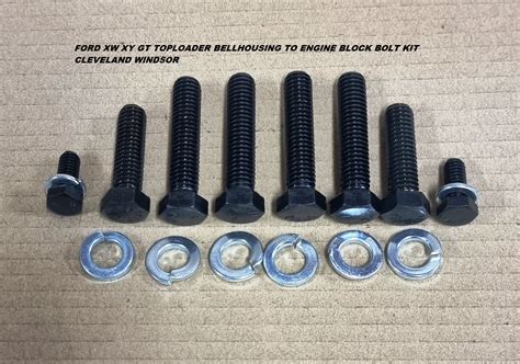Ford Xw Xy Gt Toploader Bellhousing To Engine Block Bolt Kit Cleveland