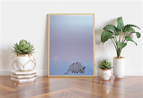 Poster Avatar The Last Airbender Water Nation Print Atlab Fan Art Appa Aang Poster Appa