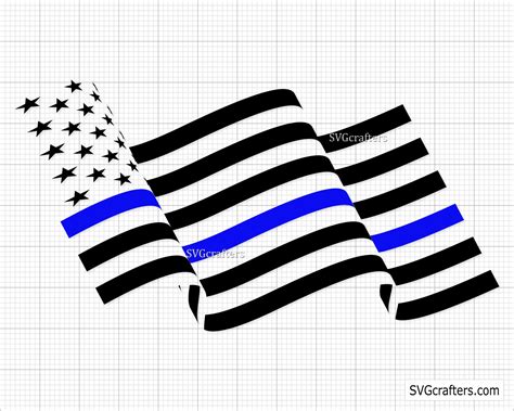 Police Flag Svg Back The Blue Svg Thin Blue Line Svg Police Etsy Israel
