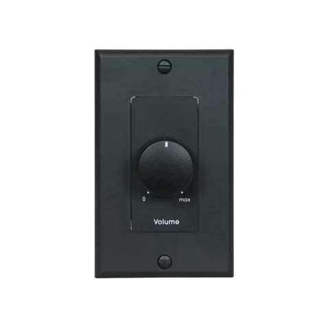 10k Ohm Potentiometer With 1 Gang Decorator Wall Plate Black Lowell