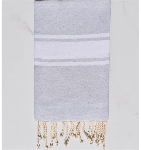Fouta Classique Gris Clair Fouta Tunisia