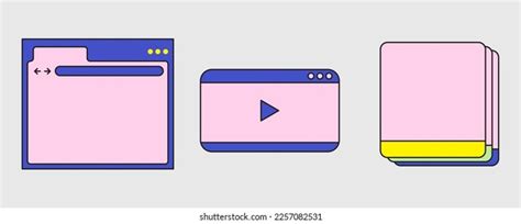retro browser computer window 90s vaporwave stock vector royalty free
