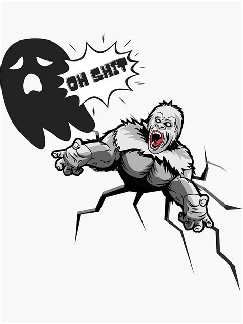 Scared Ghost Sticker For Sale By Urbandeep Redbubble