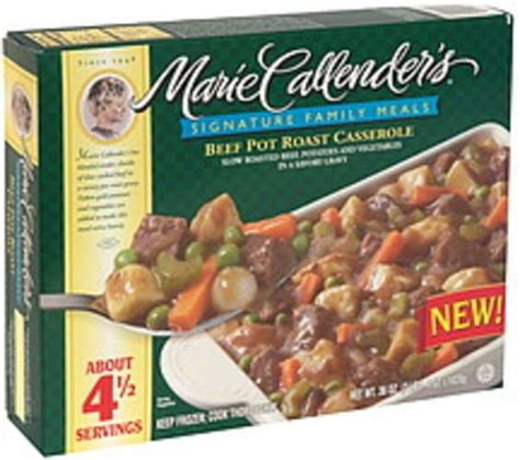 Marie Callenders Beef Pot Roast Casserole 36 Oz Nutrition