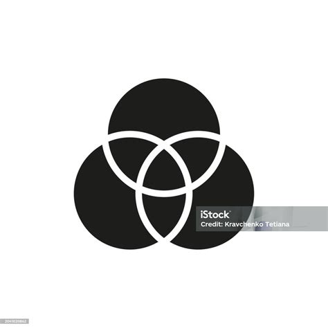 Interlocking Circles Design Unity And Connection Concept Simple