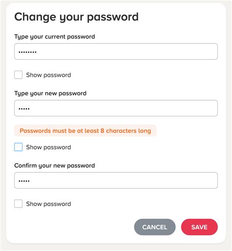 Updating Passwords