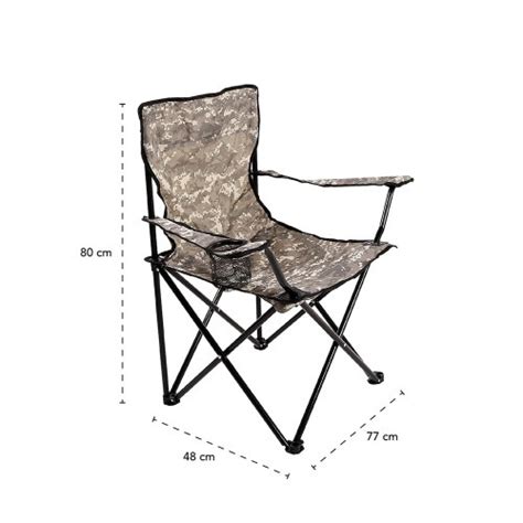 Cadeira Para Camping Camuflada C Braco Araguaia 16900 Belfix