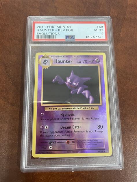 Pokemon Psa 9 Haunter Reverse Holo 48 Xy Evolutions Values Mavin