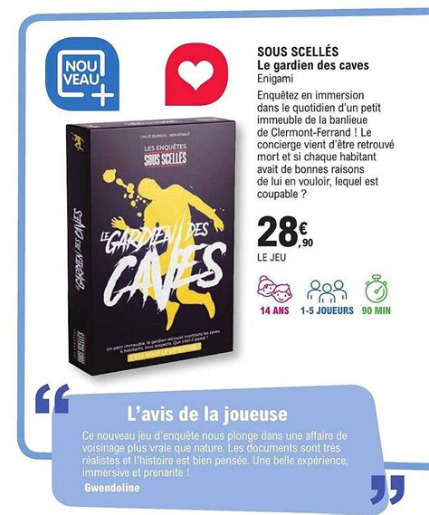 Promo Sous Scellés Le Gardien Des Caves Chez Eleclerc Espace Culturel