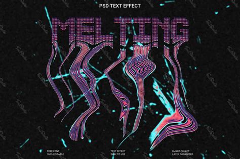 Melting Text Style Effect Free Photoshop Psd File