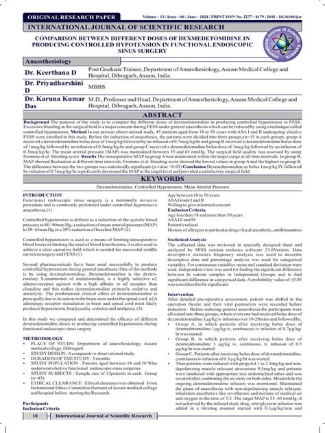 Comparison Between Different Doses Of Dexmedetomidine In Producing Controlled Hypotension In