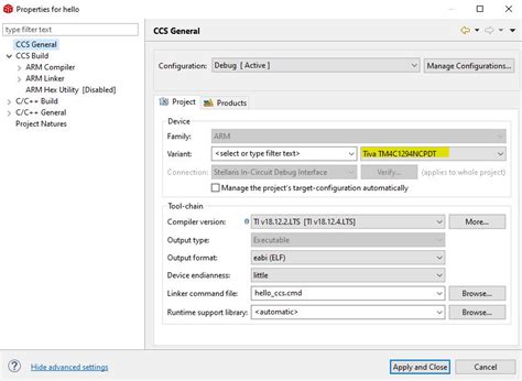 ccs tm4c1294ncpdt data verification error file load failed arm