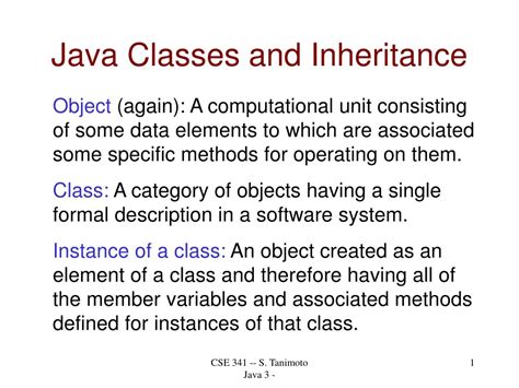 Ppt Java Classes And Inheritance Powerpoint Presentation Free Download Id840696
