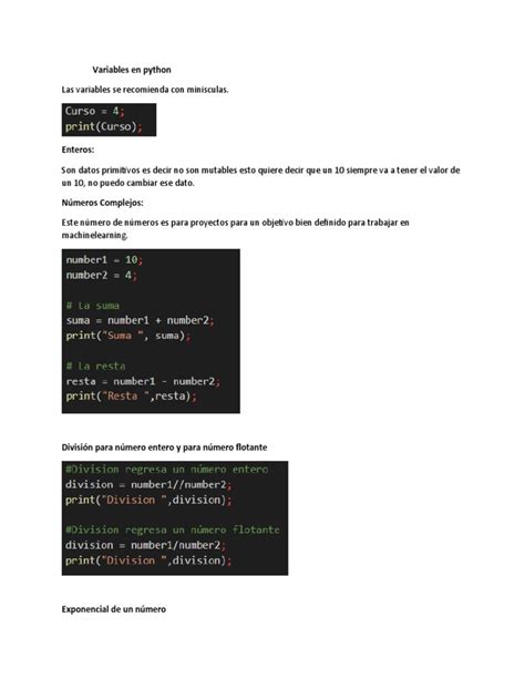 Variables En Python Pdf Cadena Informática Python Lenguaje De