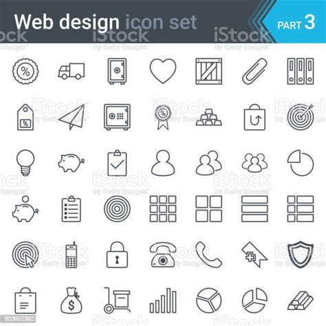 Web Design Seo En Ontwikkeling Dunne Lijn Vector Pictogrammenset