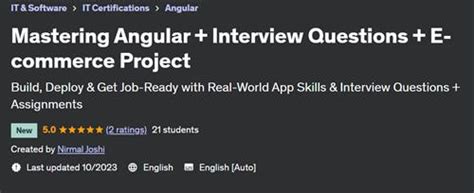 Mastering Angular Interview Questions Ecommerce Project