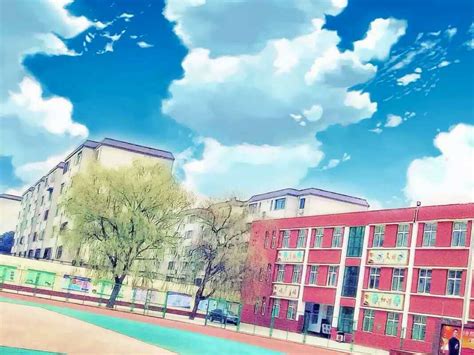 二次元校园风景 二次元校园壁纸 二次元校园场景 大山谷图库