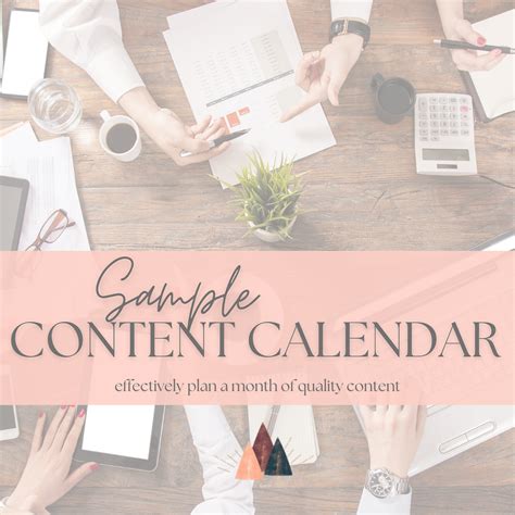 Sample Content Calendar Template Stone House Digital