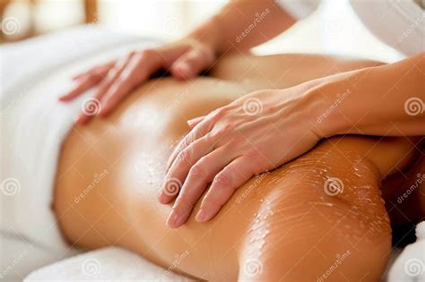 Close Up Of A Man Having A Massage In A Spa Centre Stock Illustration