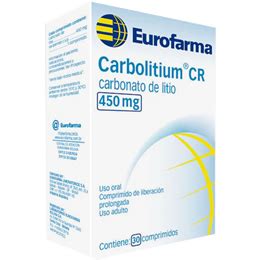 Carbolitium CR Comprimidos de liberación prolongada INFOMERC Vademécum Farmacéutico Bolivia