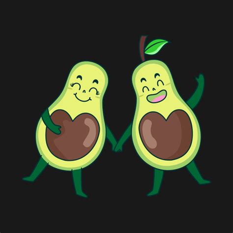 Cartoon Avocado Couple Holding Hands Avocado Hoodie Teepublic