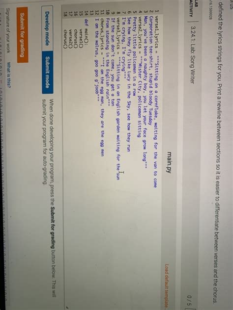 Solved 3 24 Lab Song Writer Your Task Is To Write Several Chegg