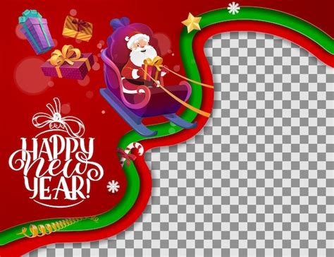 Carte De Voeux Découpée Dans Du Papier De Noël Avec Des Cadeaux Du Père