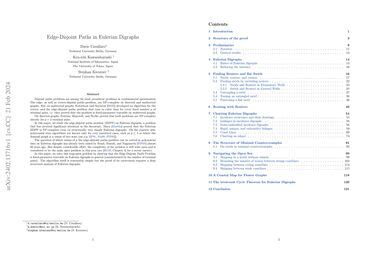 Edge Disjoint Paths In Eulerian Digraphs Papers With Code